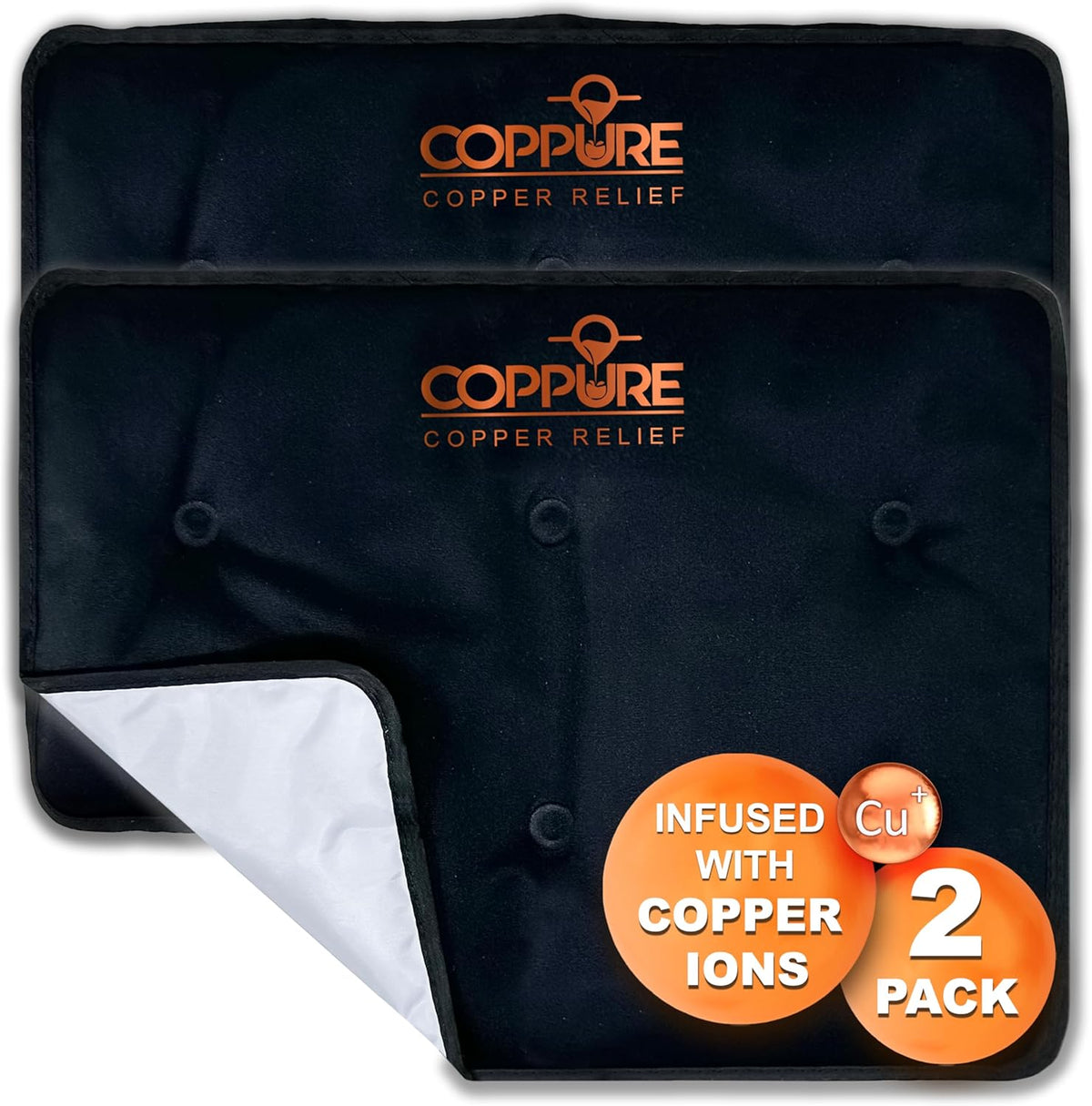 Coppure Copper Relief Large Gel Soft Flexible Medical Ice Packs for In